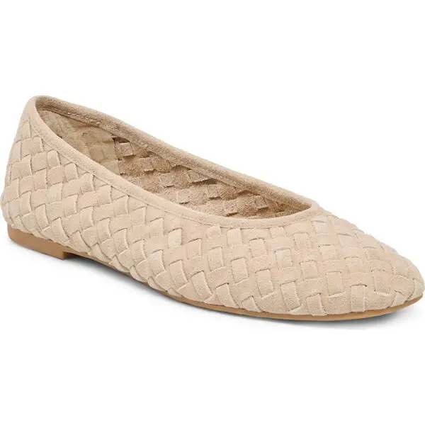 Dolce Vita Mycah Wovan Flat - Sesame Woven Suede