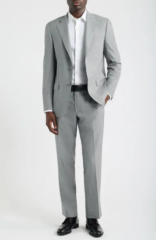 HERITAGE GOLD Mélange Zegna Wool Suit - Light Grey