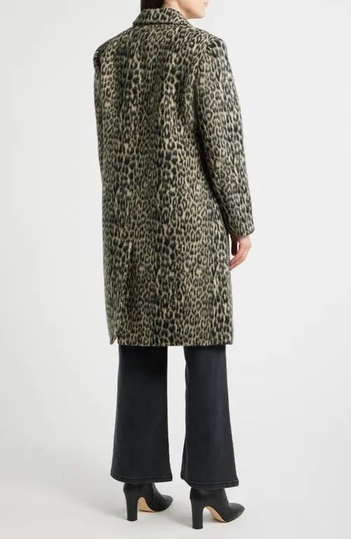 Bcbgmaxazria Faux Fur Animal Print Tailored Coat