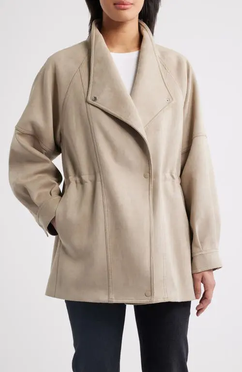 Sam Edelman Faux Suede Jacket - Bone