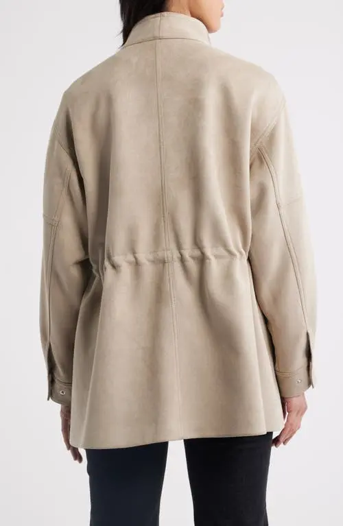 Sam Edelman Faux Suede Jacket - Bone