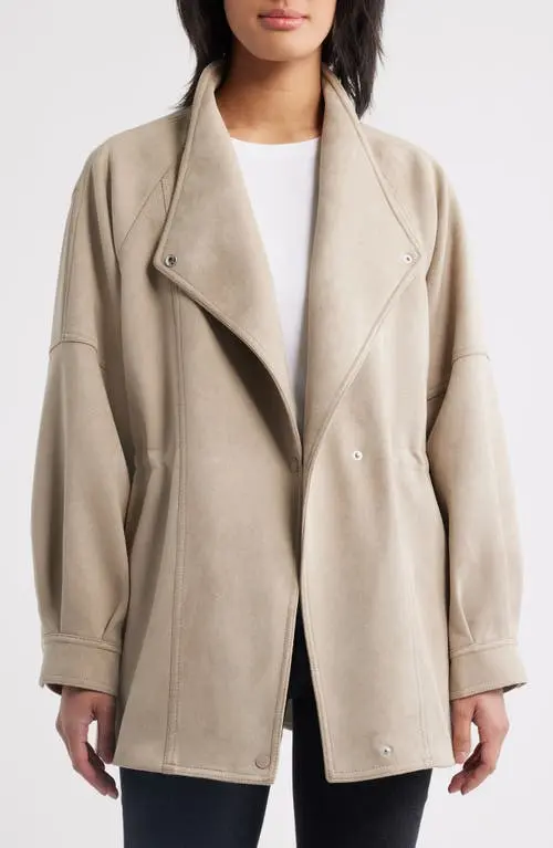 Sam Edelman Faux Suede Jacket - Bone