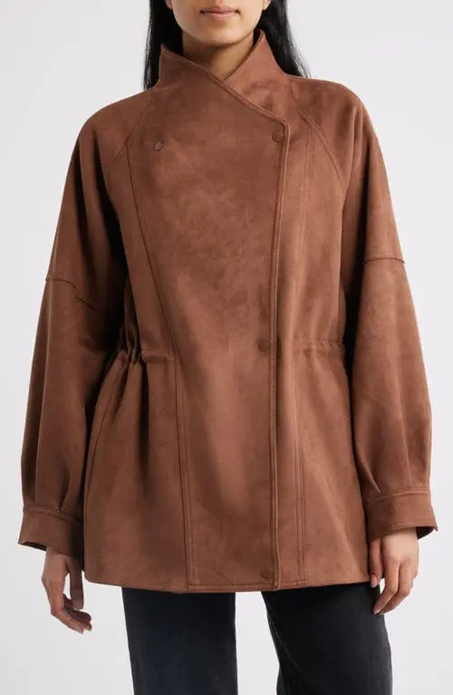Sam Edelman Faux Suede Jacket - Rich Cognac
