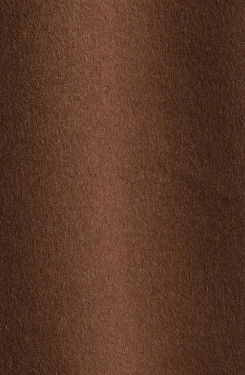 Vince Stand Collar Wool & Cashmere Blend Coat - Burnt Walnut