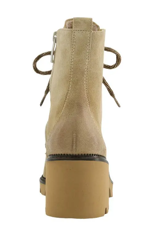 Paul Green Ellen Combat Boot - Grain Soft Suede