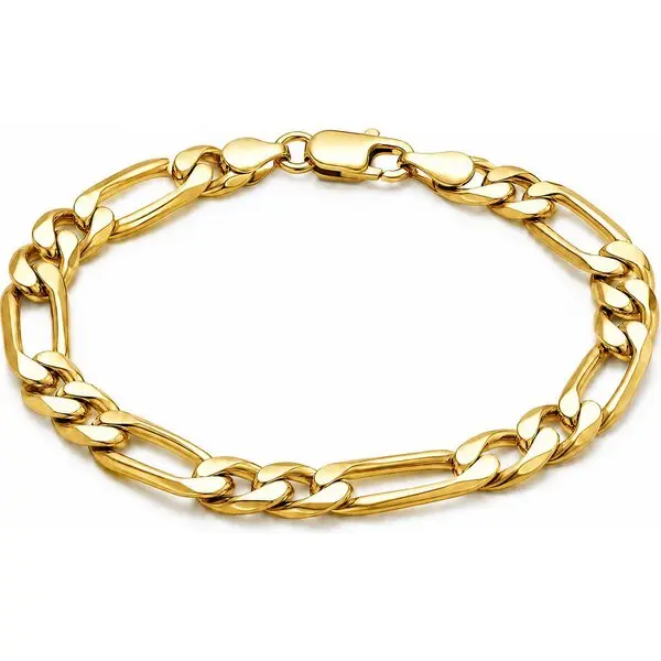Argento Vivo Figaro Chain Bracelet - Gold