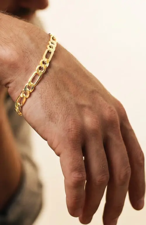 Argento Vivo Figaro Chain Bracelet - Gold