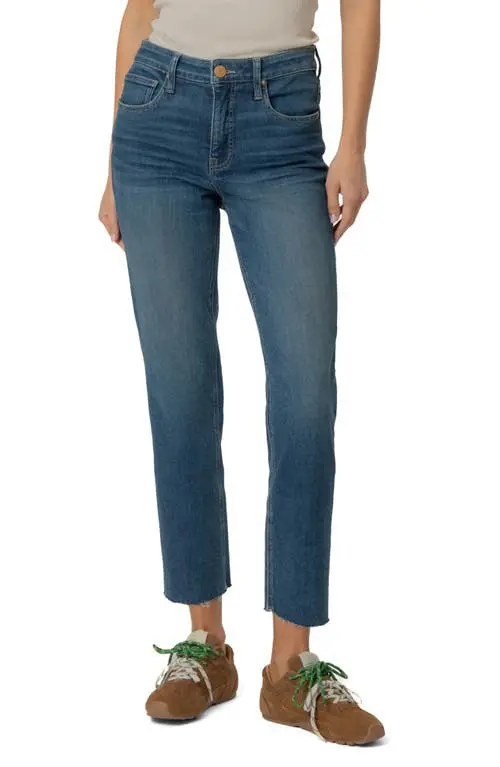 Kut From The Kloth Rachael High Waist Raw Hem Crop Mom Jeans - Grant