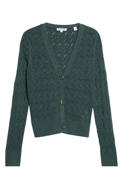 Veronica Beard Elysia Pointelle Cotton & Cashmere Cardigan