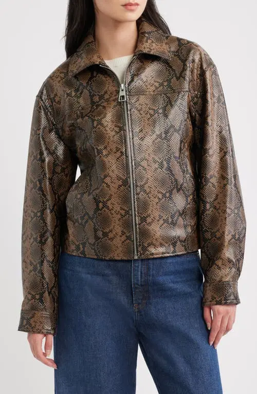 Bcbgmaxazria Faux Snakeskin Jacket