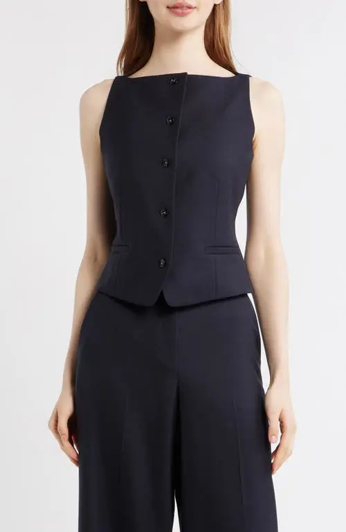 Theory Boatneck Vest - Dark Navy