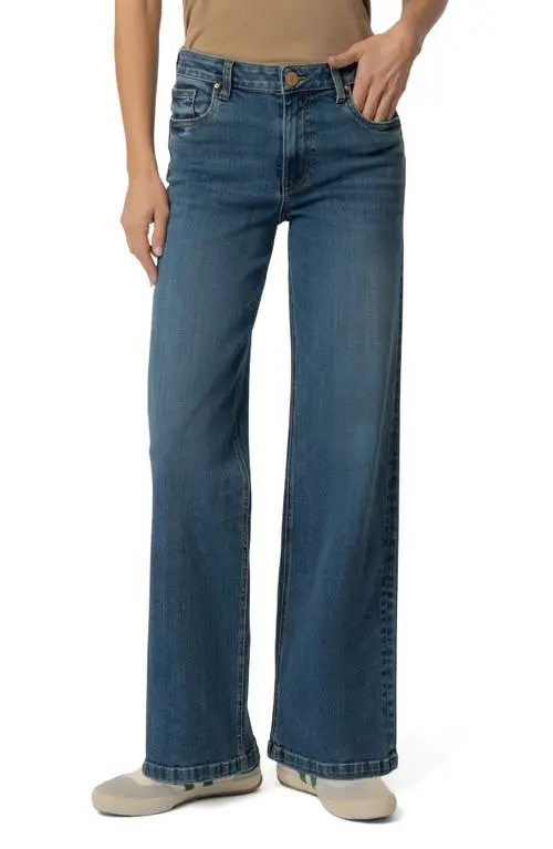 Kut From The Kloth The Jean High Waist Wide Leg Jeans - Force W/dark Ba