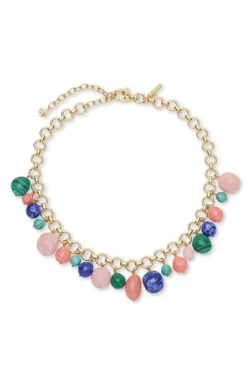 Lele Sadoughi Stone Charm Necklace - Chromatic Burst