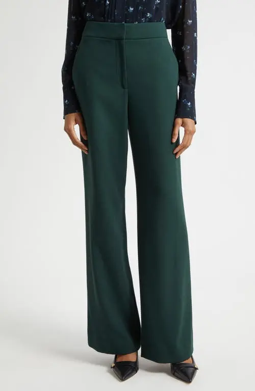 Veronica Beard Tonelli High Waist Straight Leg Pants - Pine