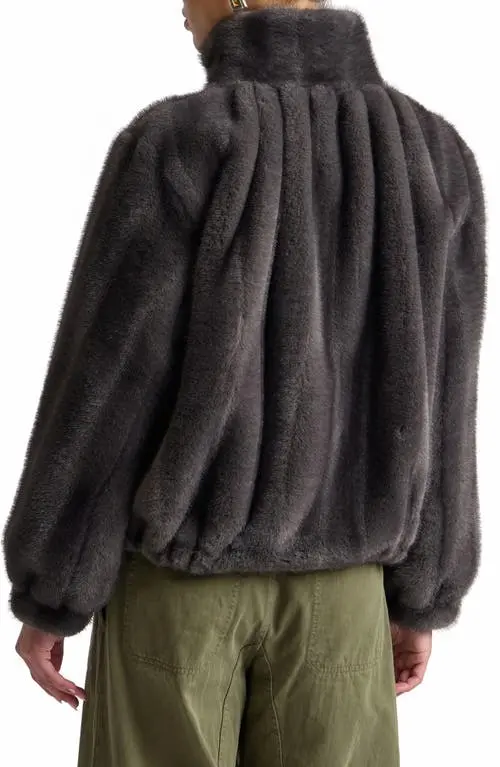 Avec Les Filles Crop Faux Fur Jacket