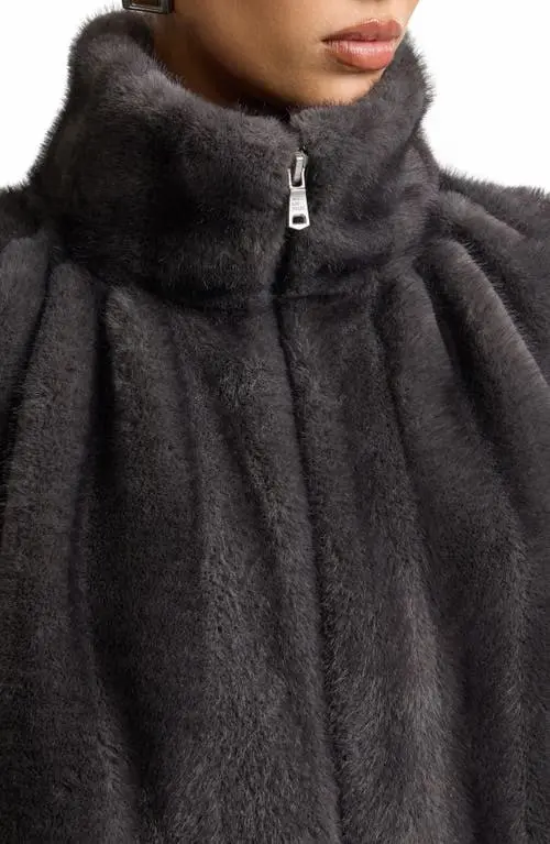 Avec Les Filles Crop Faux Fur Jacket