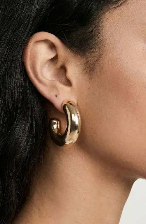 Ettika Set Of Two Pairs Of Thick Dome Hoop And Stud Earrings In Plated