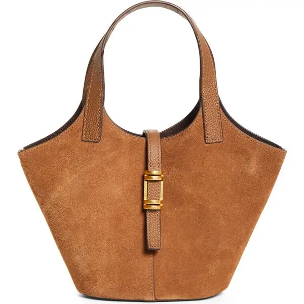 REISS Lyra Leather & Suede Tote