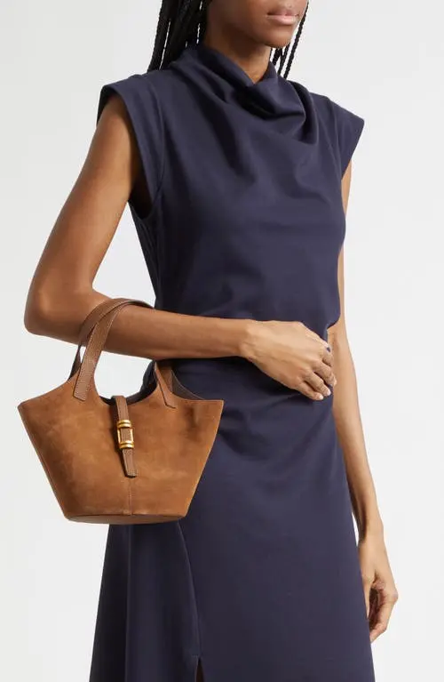 REISS Lyra Leather & Suede Tote