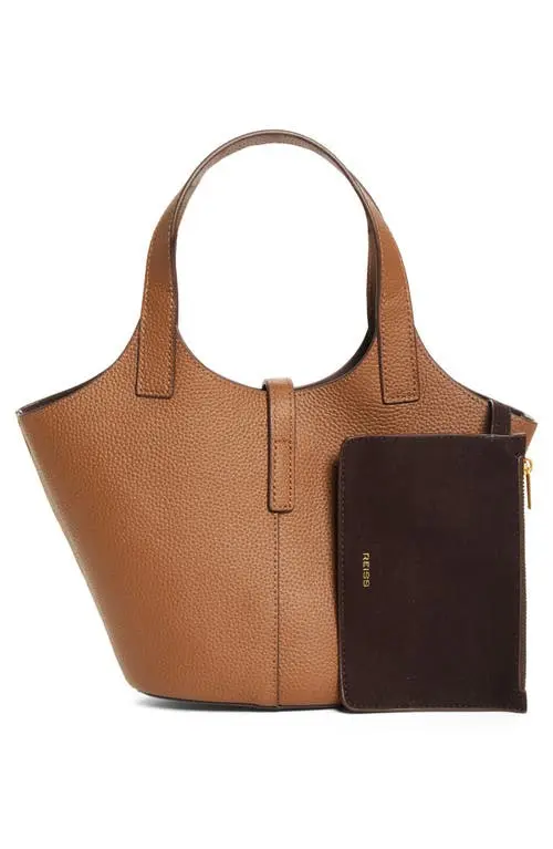 REISS Lyra Leather & Suede Tote