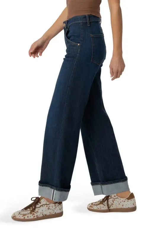 Kut From The Kloth Meg High Waist Cuffed Wide Leg Jeans