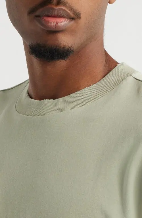 ELWOOD Distressed Organic Cotton T-shirt - Sage