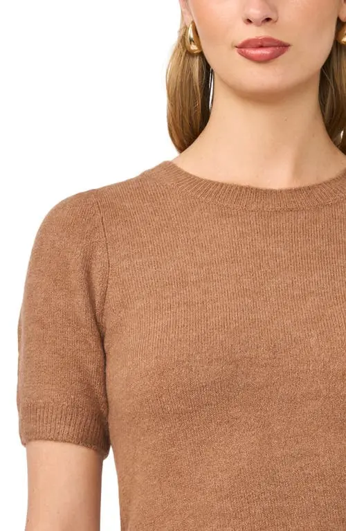 Vince Camuto Short Puff Sleeve Sweater - Cocoa