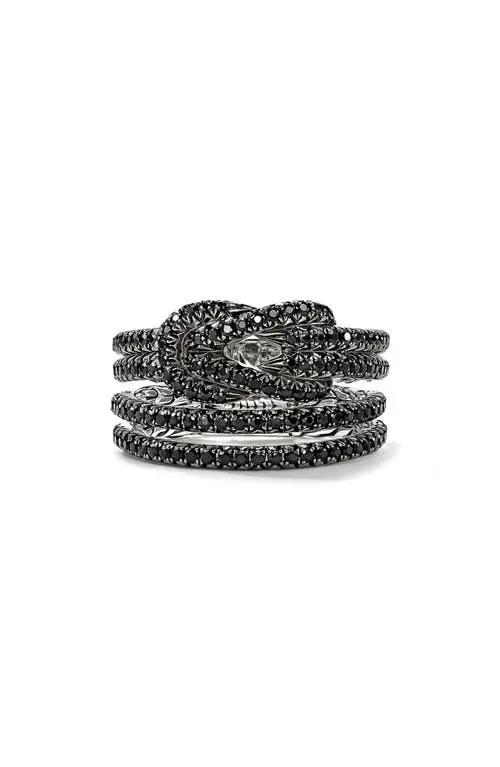 John Hardy Love Knot Ring - Silver Black