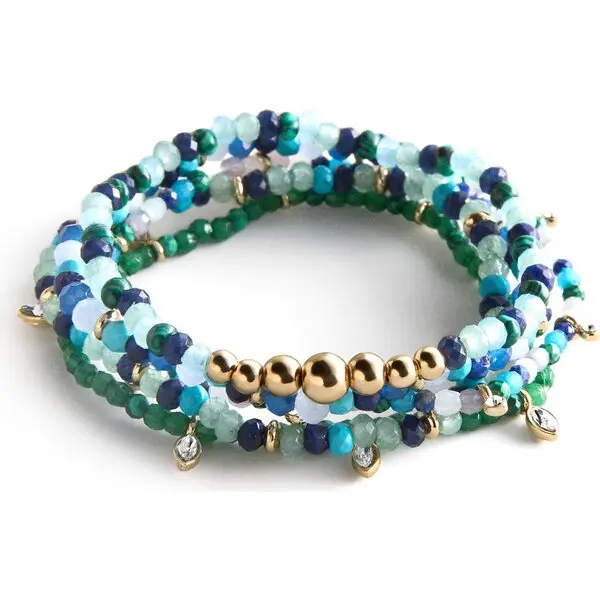 Baublebar Indya Semi-precious Layered Bracelet Set - Green