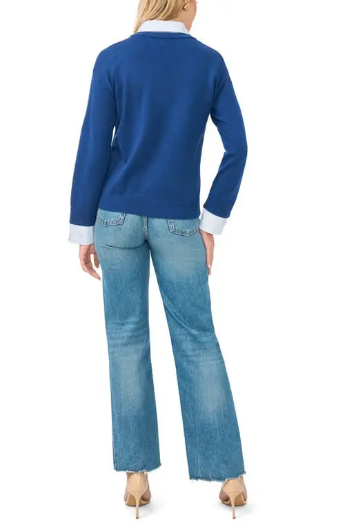 Vince Camuto Layered Look V-neck Sweater