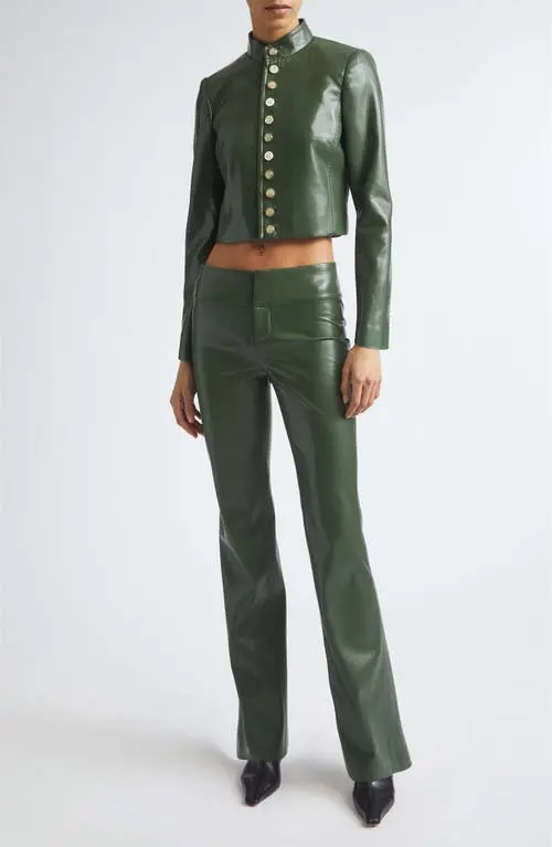 Alice + Olivia Olivia Faux Leather Bootcut Pants
