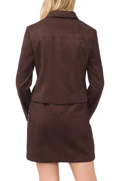 Vince Camuto Studded Faux Suede Trucker Jacket