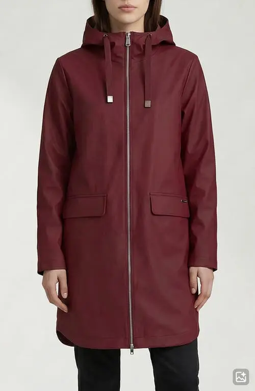 NOIZE Janae Water Repellent Hooded Raincoat - Porto