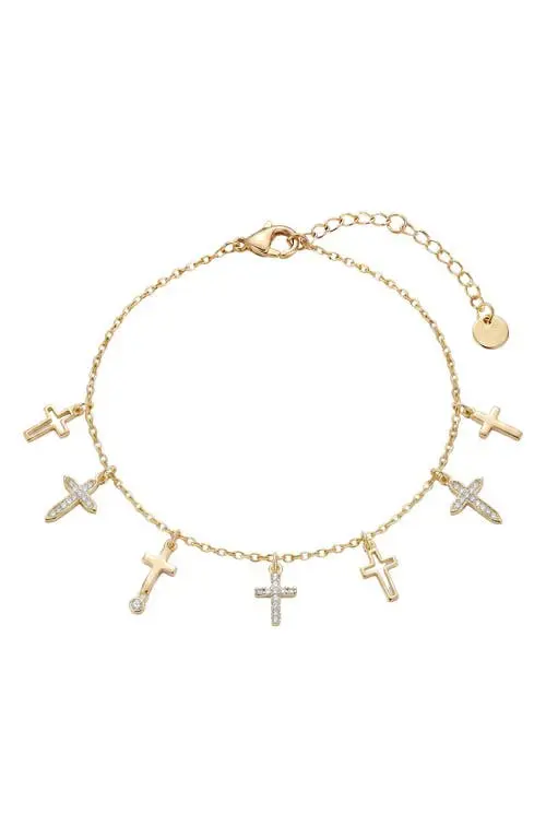 Argento Vivo Cross Charm Bracelet