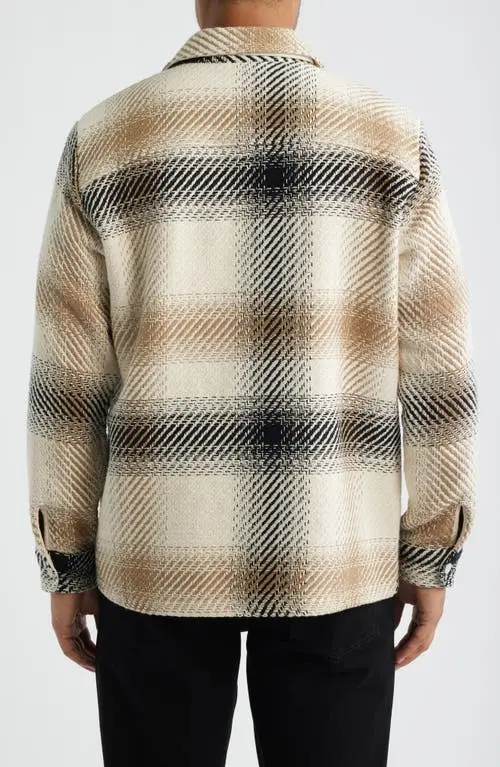 WAX LONDON Whiting Sun Check Overshirt - Ecru/natural