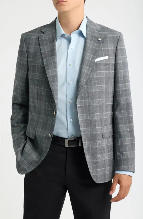 BOSS Hutson Slim Fit Windowpane Check Sport Coat