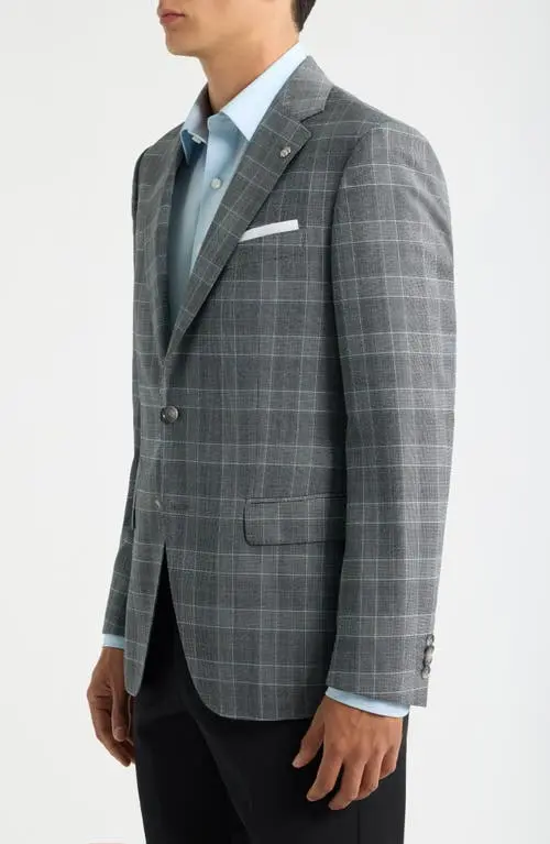 BOSS Hutson Slim Fit Windowpane Check Sport Coat