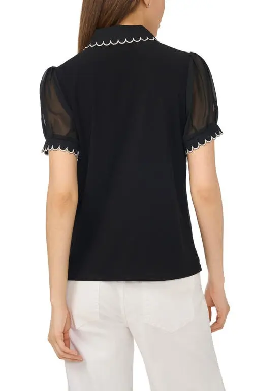 CECE DUPRAZ Contrast Stitch Polo Shirt