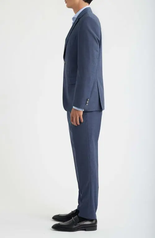 BOSS Huge Slim Fit Microcheck Virgin Wool Suit