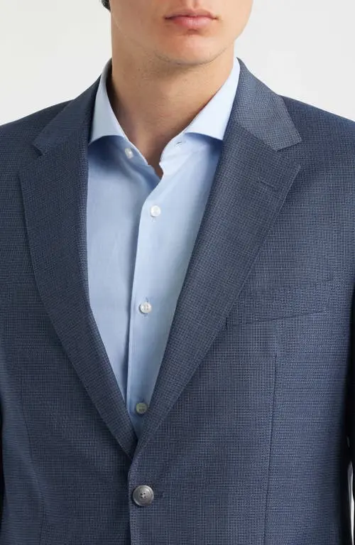 BOSS Huge Slim Fit Microcheck Virgin Wool Suit