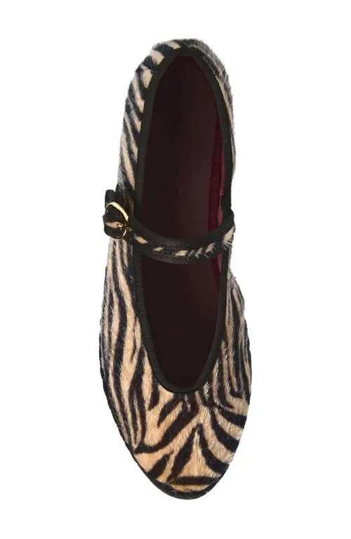 FLABELUS X Animal Print Ballet Flat - Black