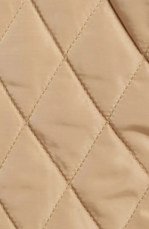 Michael Kors Quilted Jacket With Faux Leather Trim