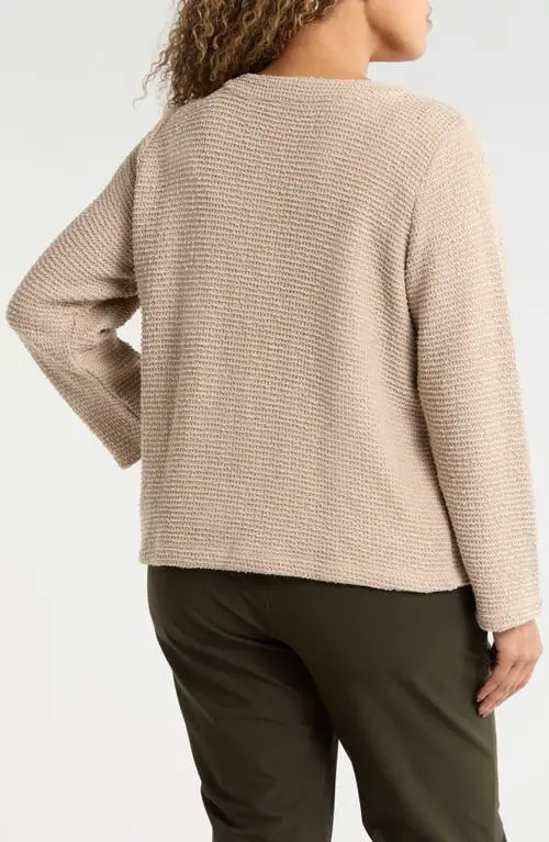 Eileen Fisher Round Neck Organic Cotton Jacket