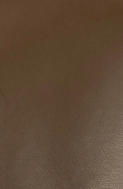 Via Spiga Zip Front Faux Leather Jacket - Taupe