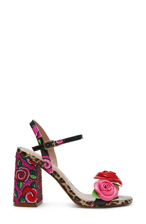 Betsey Johnson Barett Rose Block Heel Sandal