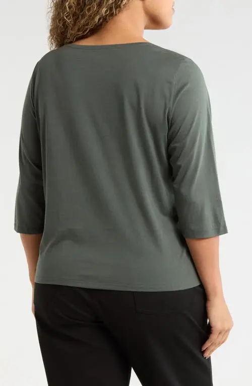 Eileen Fisher Organic Cotton Bateau Neck Top