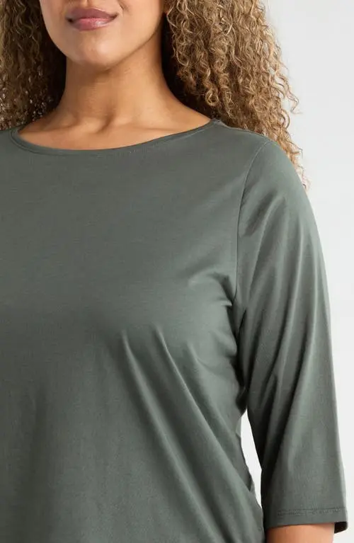 Eileen Fisher Organic Cotton Bateau Neck Top