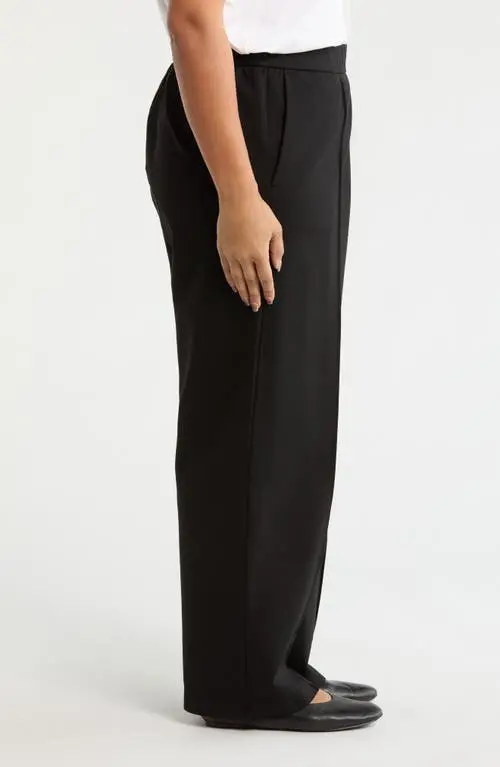 Eileen Fisher High Waist Double Knit Straight Leg Pants