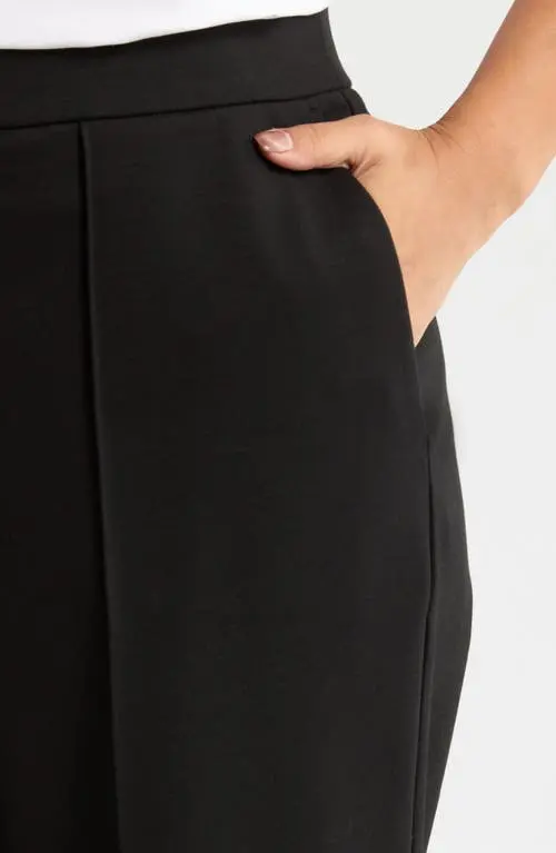 Eileen Fisher High Waist Double Knit Straight Leg Pants
