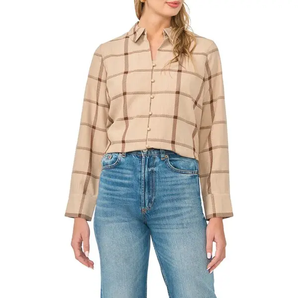 Vince Camuto Windopane Plaid Button-up Shirt